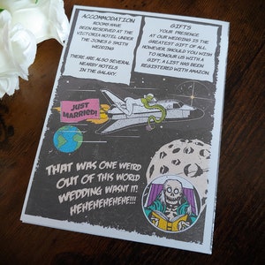 Personalised Folding Sci-fi Fantasy Horror Comic Book Wedding Invite ...