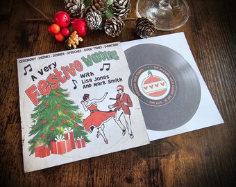 Personalised Punk Rock Album Record Inspired Wedding Invite, Invitation ...