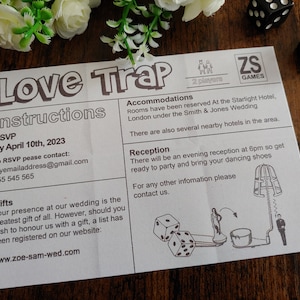 Personalised Retro Board Game Wedding Invite, Invitation, RSVP ...