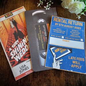Personalized Shining Movie VHS Wedding Invitation With RSVP - Etsy
