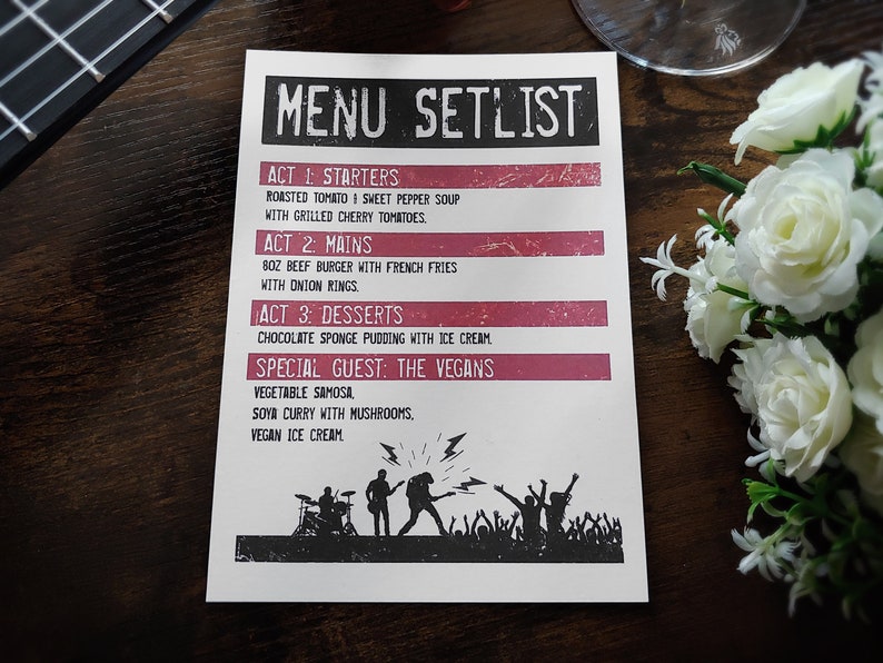 Personalised Rock Concert Gig Ticket Wedding Invite | Etsy