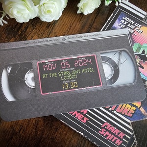 Personalised Retro 80's Movie VHS Tape Inspired Wedding Invite ...