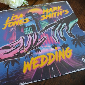 Personalised 80's Retro Synthwave, Cyberpunk Record Album Inspired ...