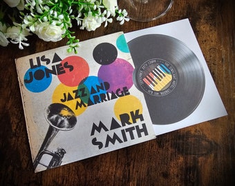 Personalised Punk Rock Album Record Inspired Wedding Invite, Invitation ...