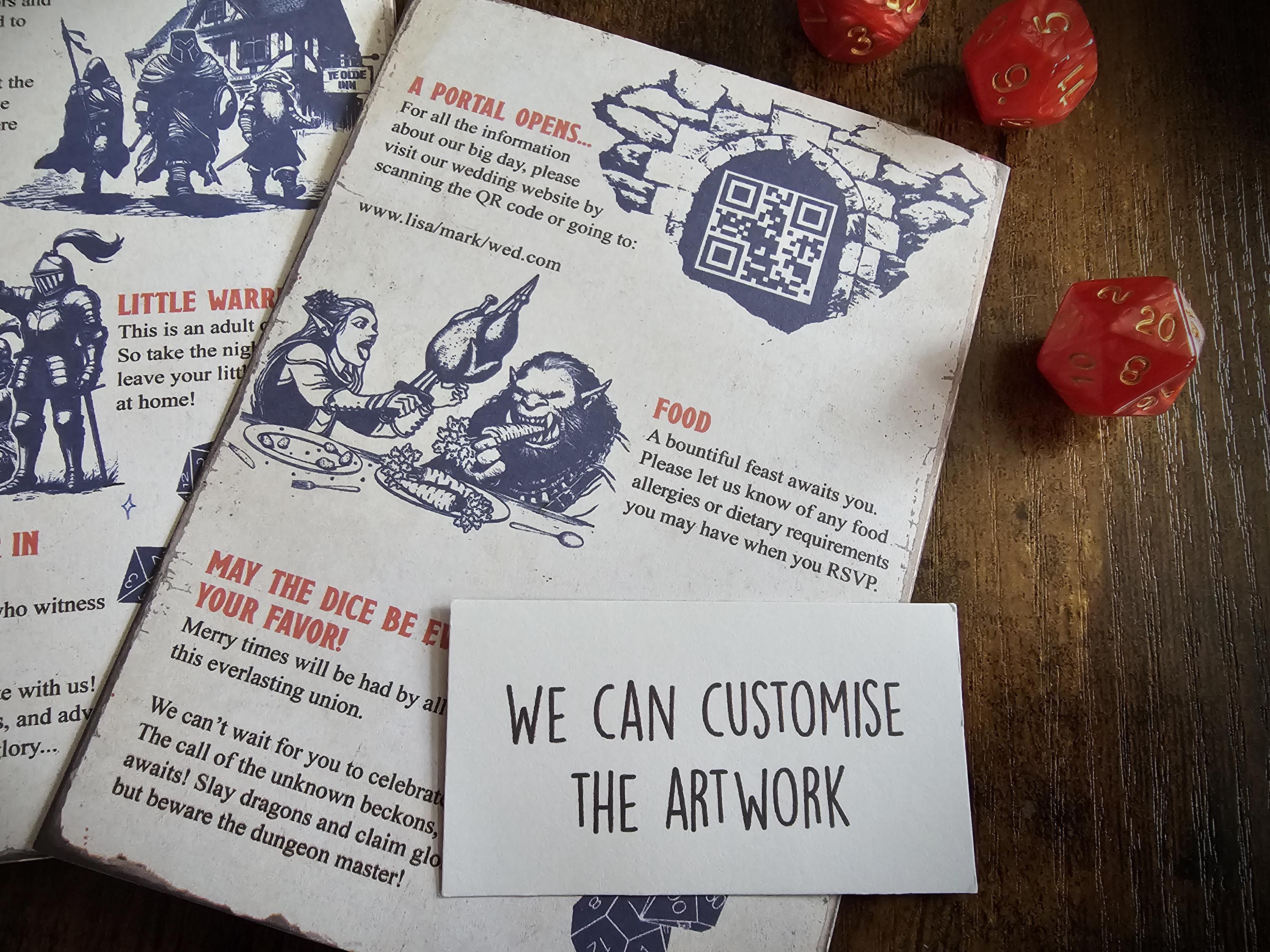 Personalised Dungeons and Dragons, Dnd Wedding Invitation With Guest ...