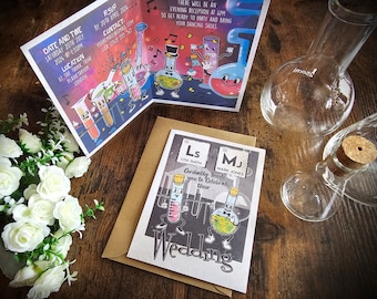 Personalised Punk Rock Album Record Inspired Wedding Invite, Invitation ...