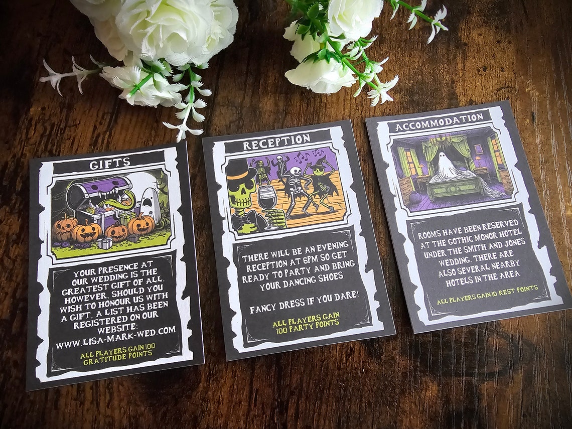 Board Game Inspired Wedding Invitation Set: Personalized RSVP Cards ...