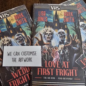 Personalised 1980's Vampire Horror Movie VHS Tape Inspired Wedding ...