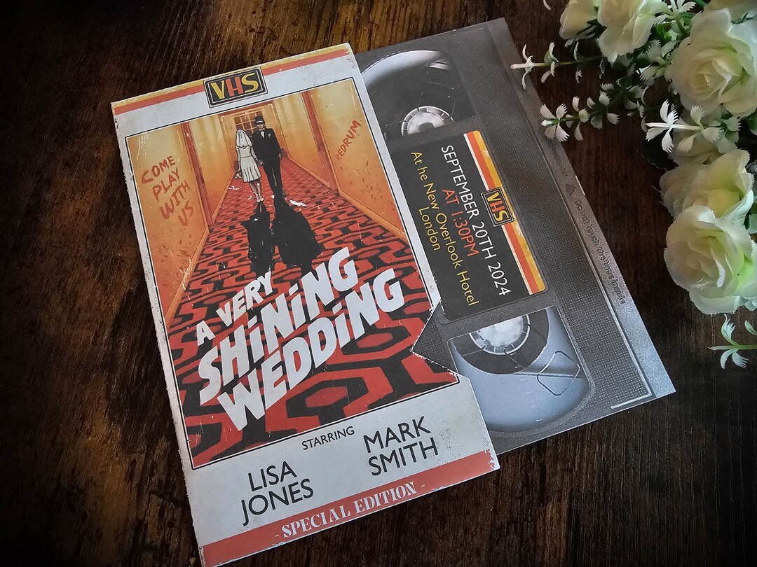 Personalized Shining Movie VHS Wedding Invitation With RSVP - Etsy