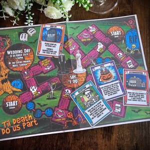 Personalised Tabletop Halloween Board Game, Wedding Invite, Invitation ...
