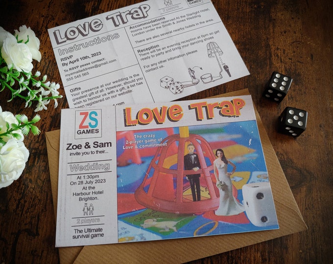 Fantasy Tabletop Card Game Wedding Invitation Set With Envelopes - Etsy ...