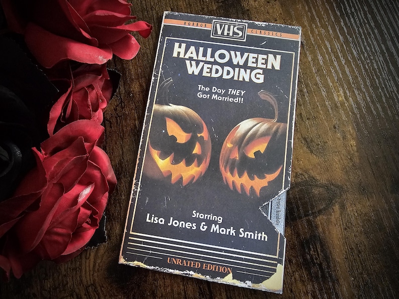 Retro Halloween Horror Movie VHS Slasher Wedding Invitation ...