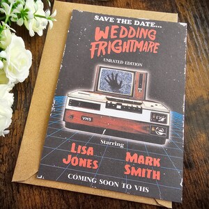 Personalised 1980's Horror Movie VHS Tape Inspired Wedding Invite ...