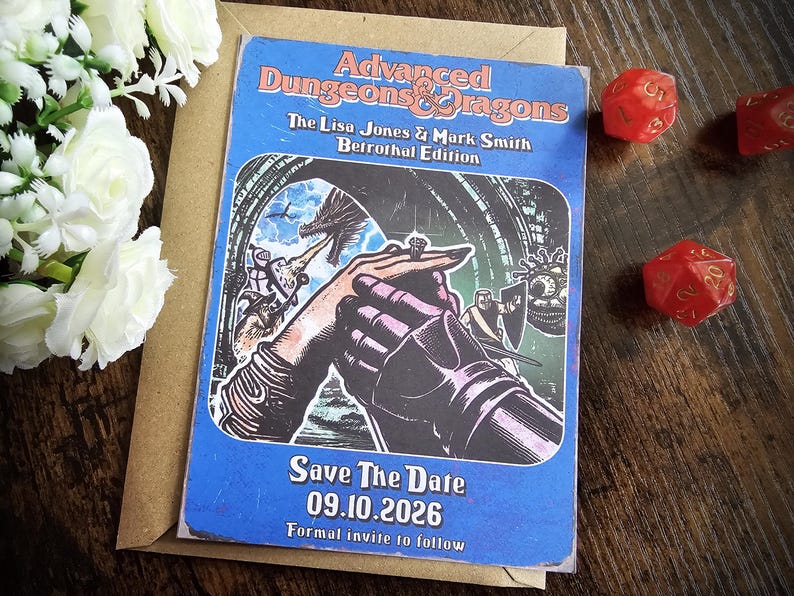 Personalised Dungeons and Dragons, Dnd Wedding Invitation With Guest ...