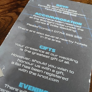 Personalised 80's Sci-fi Fantasy Movie VHS Tape Inspired Wedding Invite ...