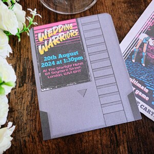 Personalized Retro Video Game Wedding Invitation: 'wedding Warriors' - Etsy