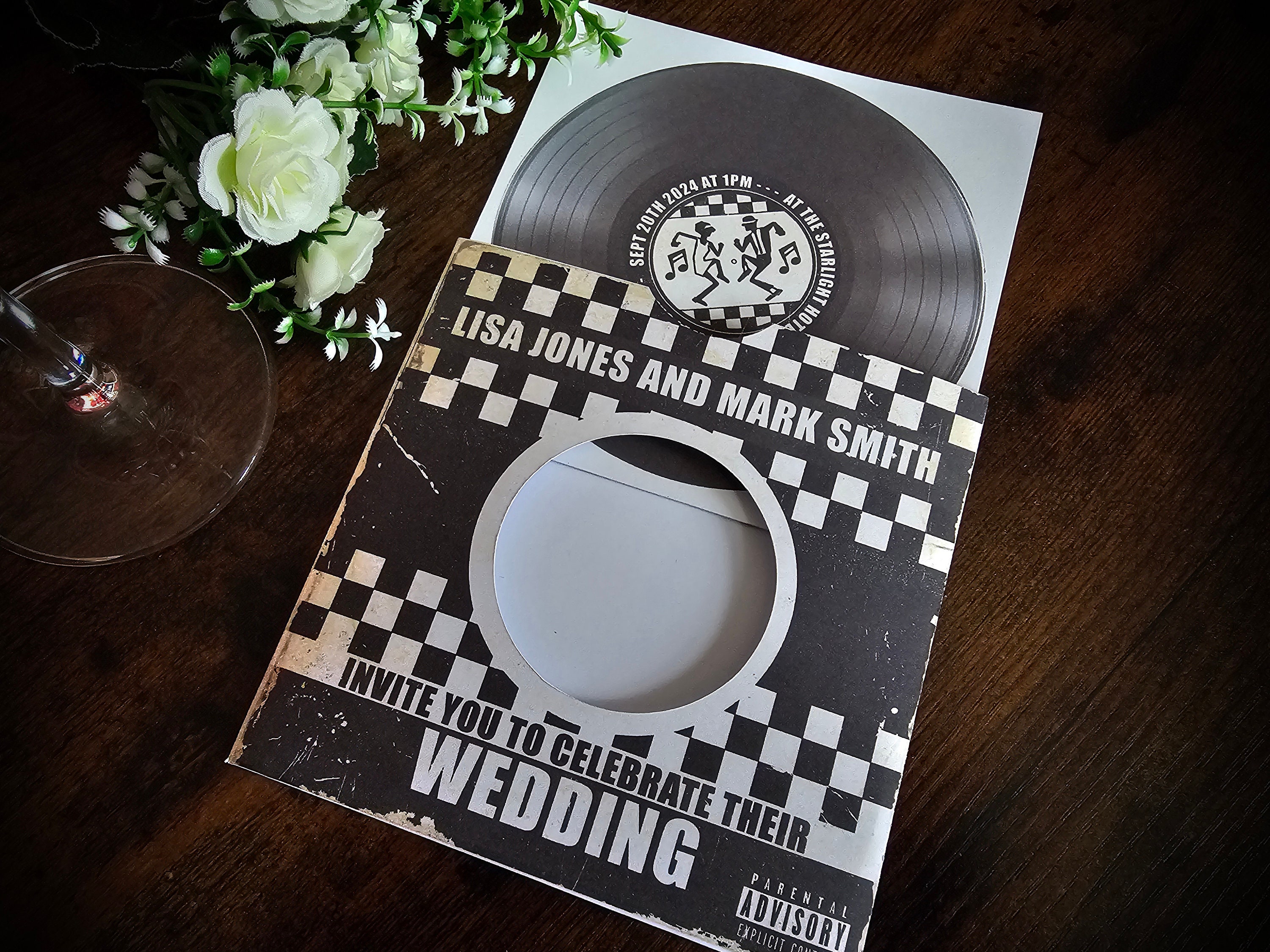 Personalised SKA Album, Record Inspired Wedding Invite, Invitation ...