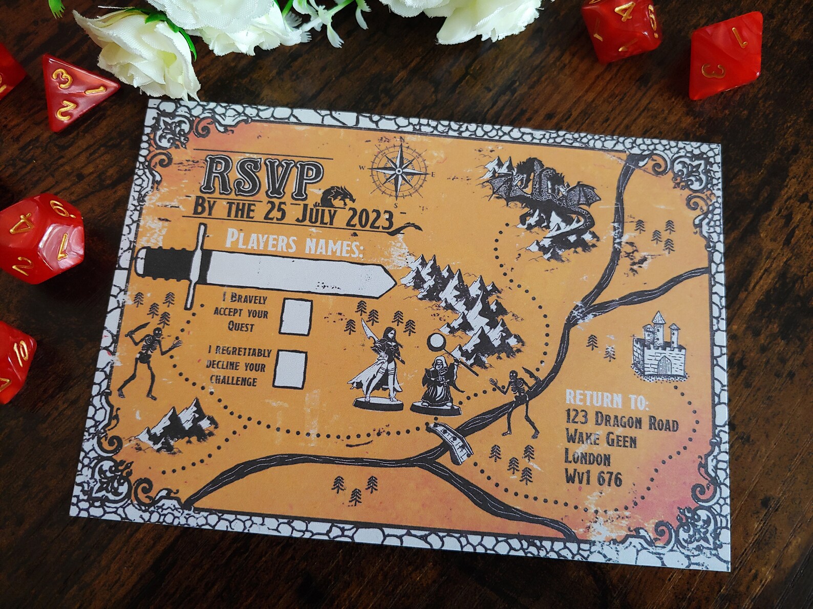 Personalised Foldout Dungeons and Dragons Dnd Wedding Invite - Etsy
