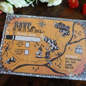 Personalised Foldout Dungeons and Dragons, Dnd Wedding Invite ...