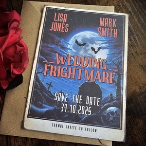 Personalised 1980's Vampire Horror Movie VHS Tape Inspired Wedding ...