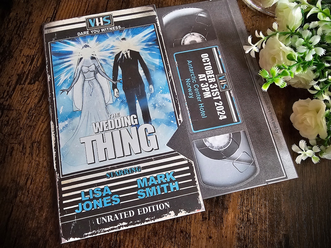 Personalized 80s Horror Movie VHS Wedding Invitation - Etsy