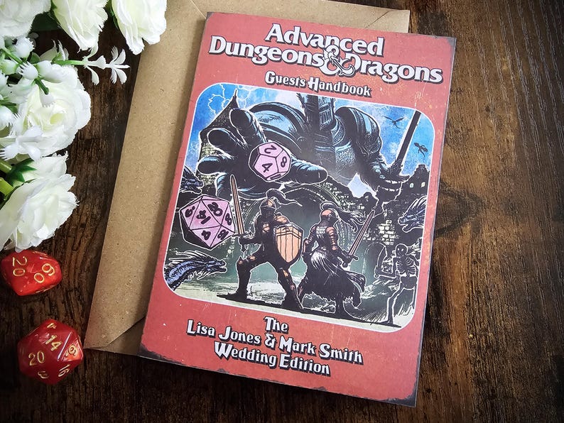 Personalised Dungeons and Dragons, Dnd Wedding Invitation With Guest ...