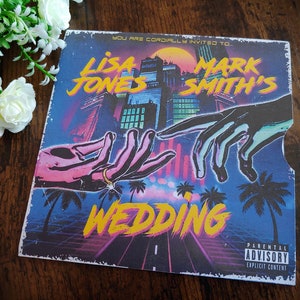 Personalised 80's Retro Synthwave, Cyberpunk Record Album Inspired ...