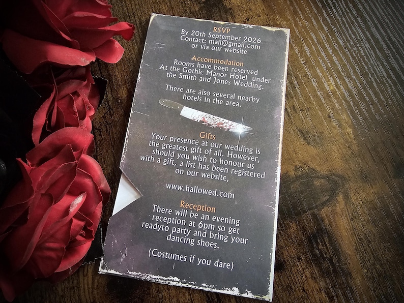 Retro Halloween Horror Movie VHS Slasher Wedding Invitation ...