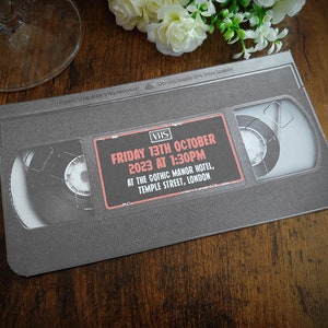 Personalised 80's Horror Movie VHS Tape Inspired Wedding Invite ...