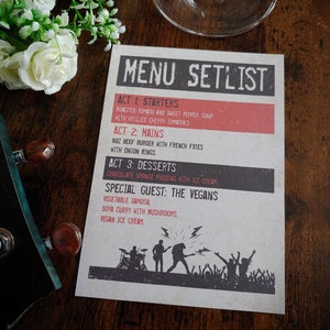 Personalised Rock Concert, Gig Ticket Wedding Invite, Invitations, Save ...