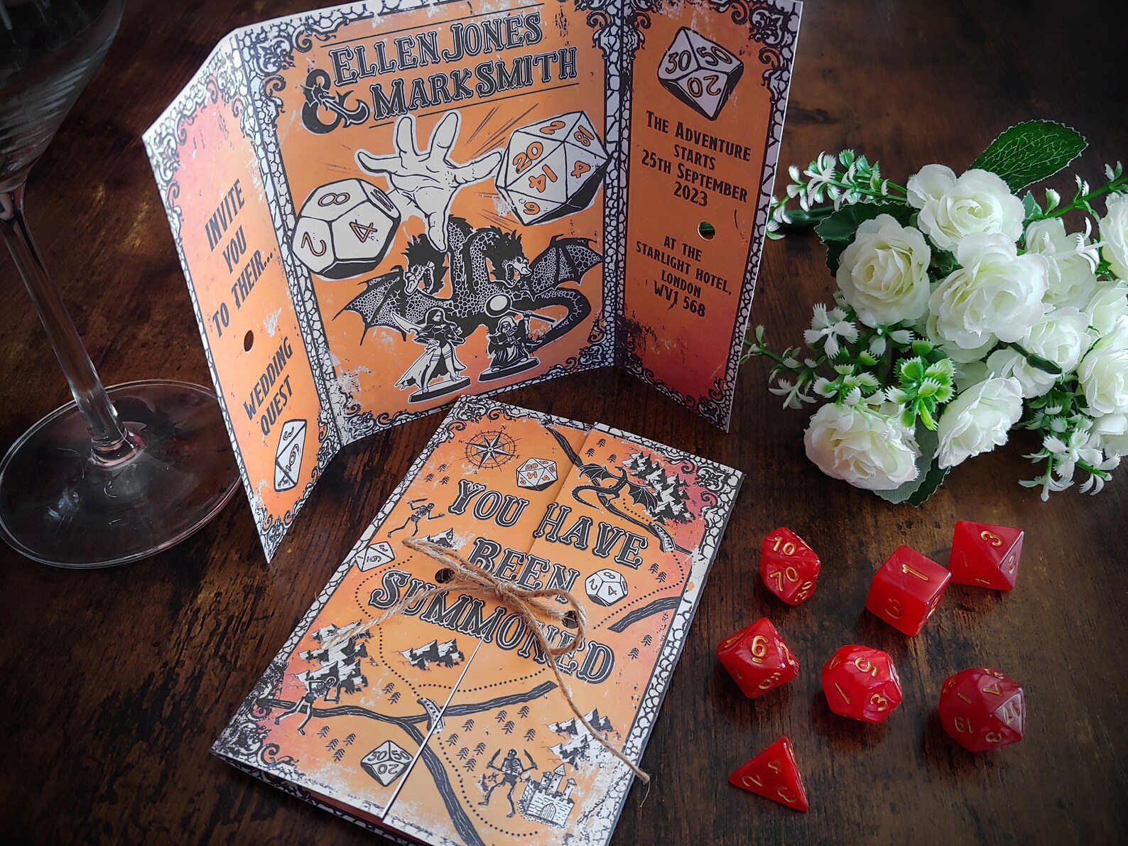 Personalised Foldout Dungeons and Dragons Dnd Wedding Invite - Etsy