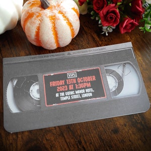 Personalised 80's Halloween Horror Movie VHS Tape Inspired Wedding ...
