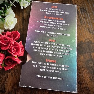 Personalised 1980's Horror Movie VHS Tape Inspired Wedding Invite ...