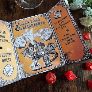Personalised Foldout Dungeons and Dragons, Dnd Wedding Invite ...