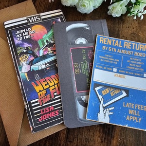 Personalised Retro 80's Movie VHS Tape Inspired Wedding Invite ...