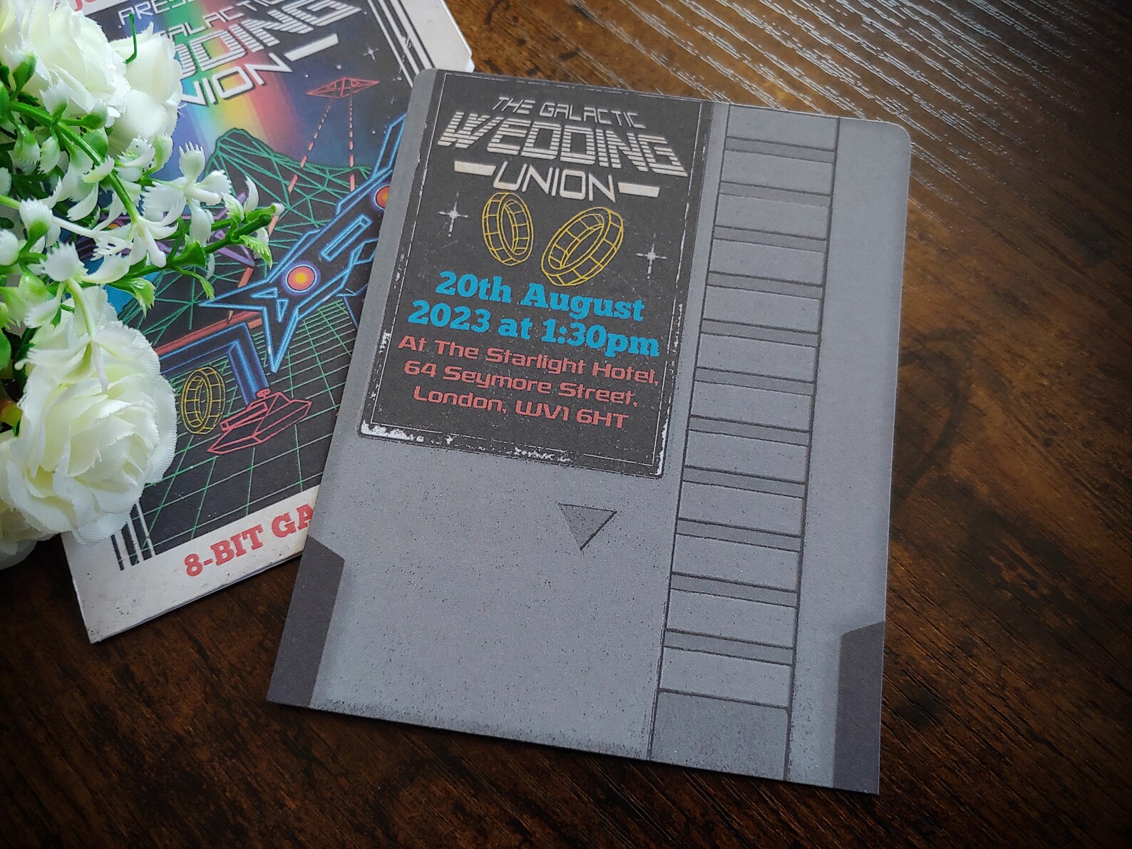 Personalised Retro Classic Video Game Shooter Wedding Invite ...
