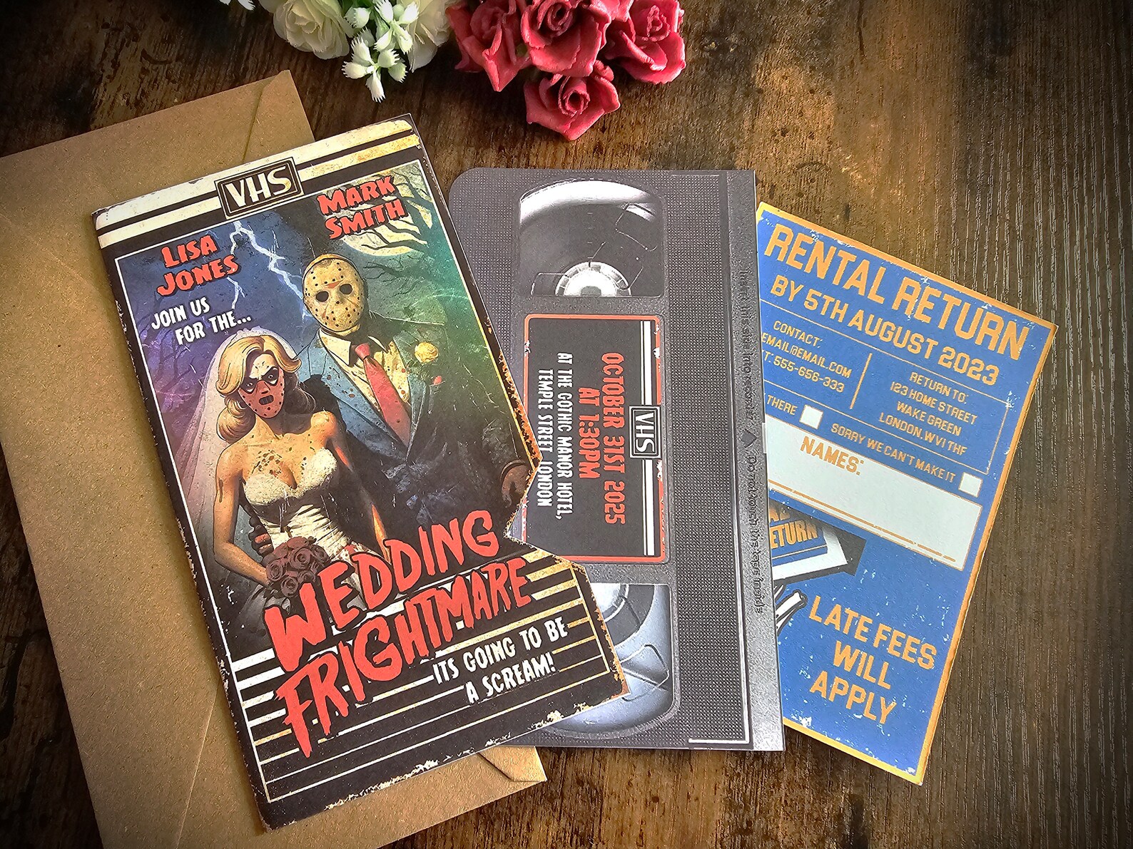Personalized 1980s Horror Movie VHS Wedding Invitation - Etsy