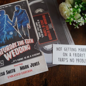 Personalised 80's Halloween Horror Movie VHS Tape Inspired Wedding ...