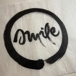 SMILE | in Enso Zen-circle Buddhism | Zen Buddhist Wall Art Decoration ...
