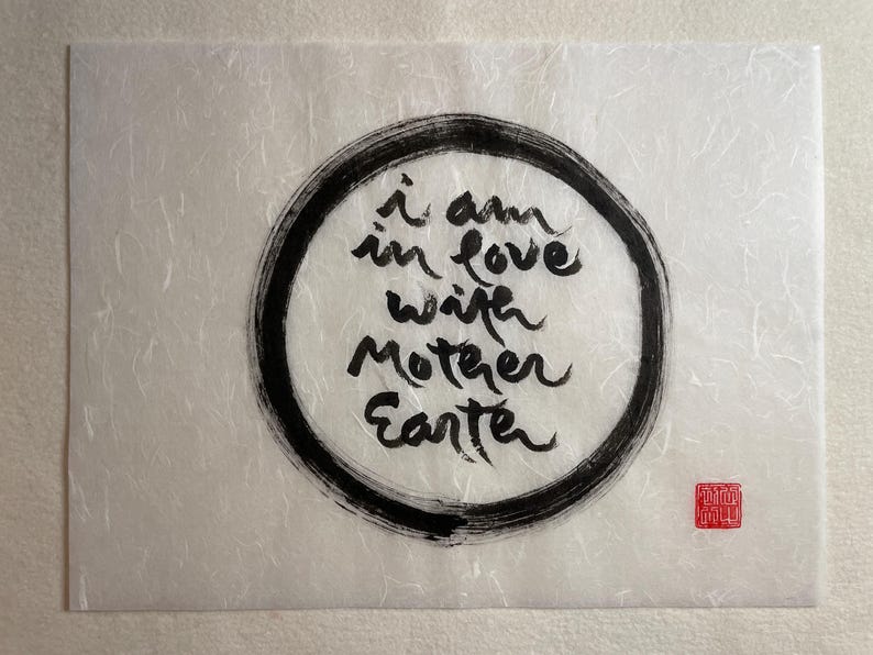 I AM IN LOVE With Mother Earth | Enso Zen-circle | Buddhist Wall Art ...