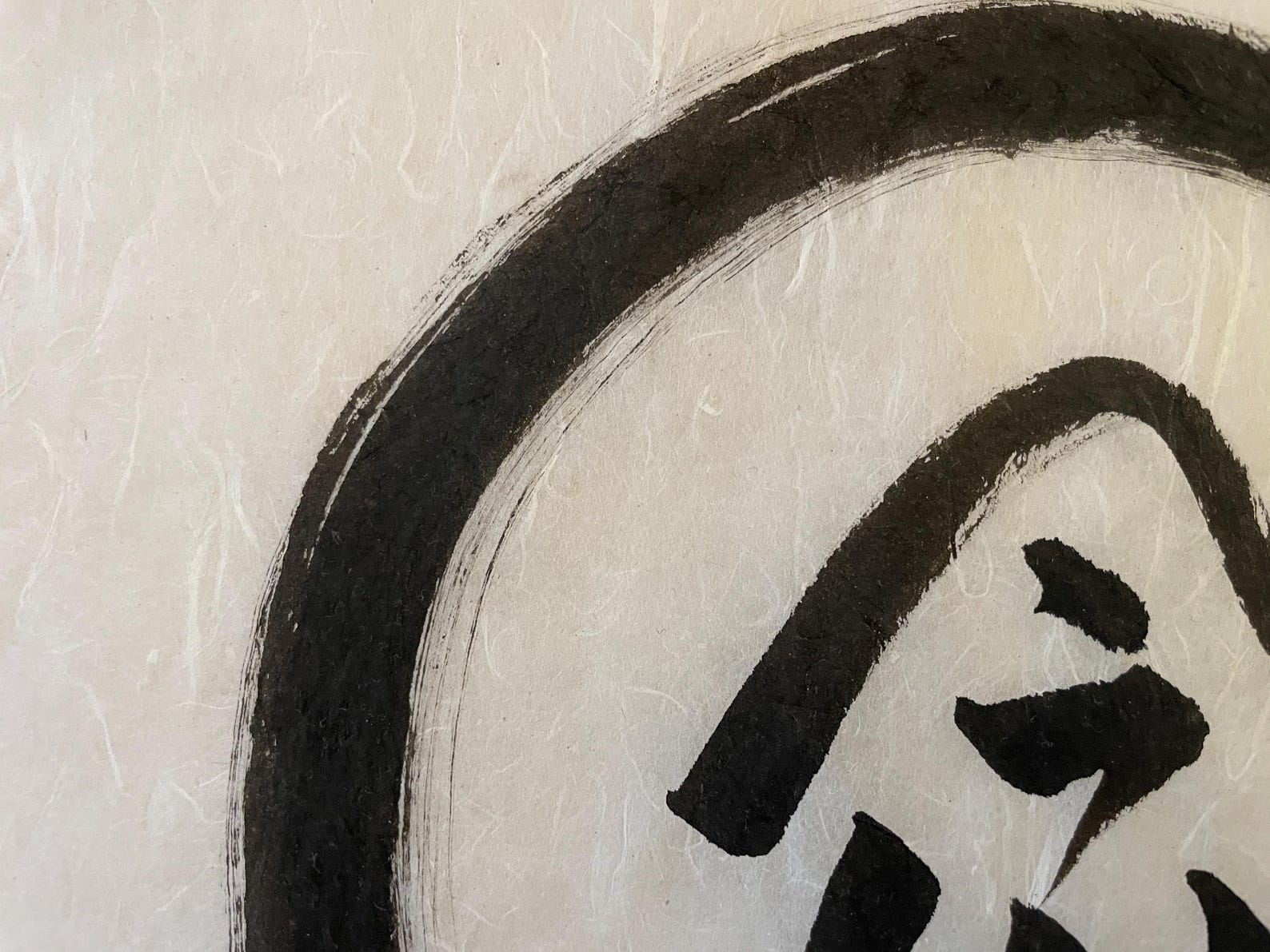 Mindfulness Kanji Calligraphy: Enso Zen Circle Art (40x30 Cm) - Etsy