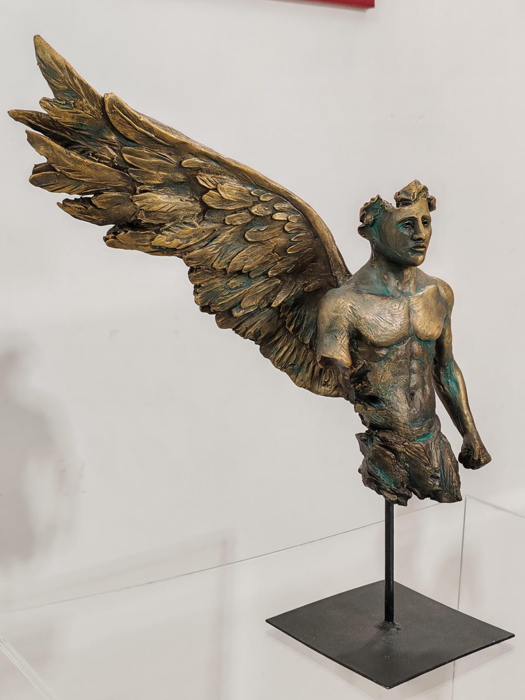 Sculpture Legend of ICARUS Greek Mythology, Hand-painted Bronze-patina ...