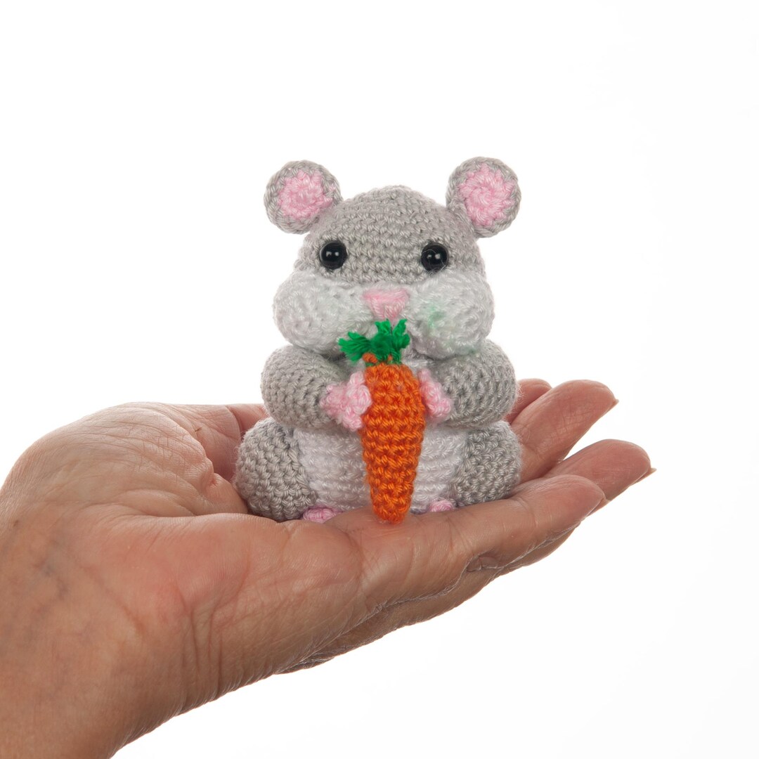 Handmade Hamish Hamster Toy, Playful Amigurumi Charm Keychain, Ready ...