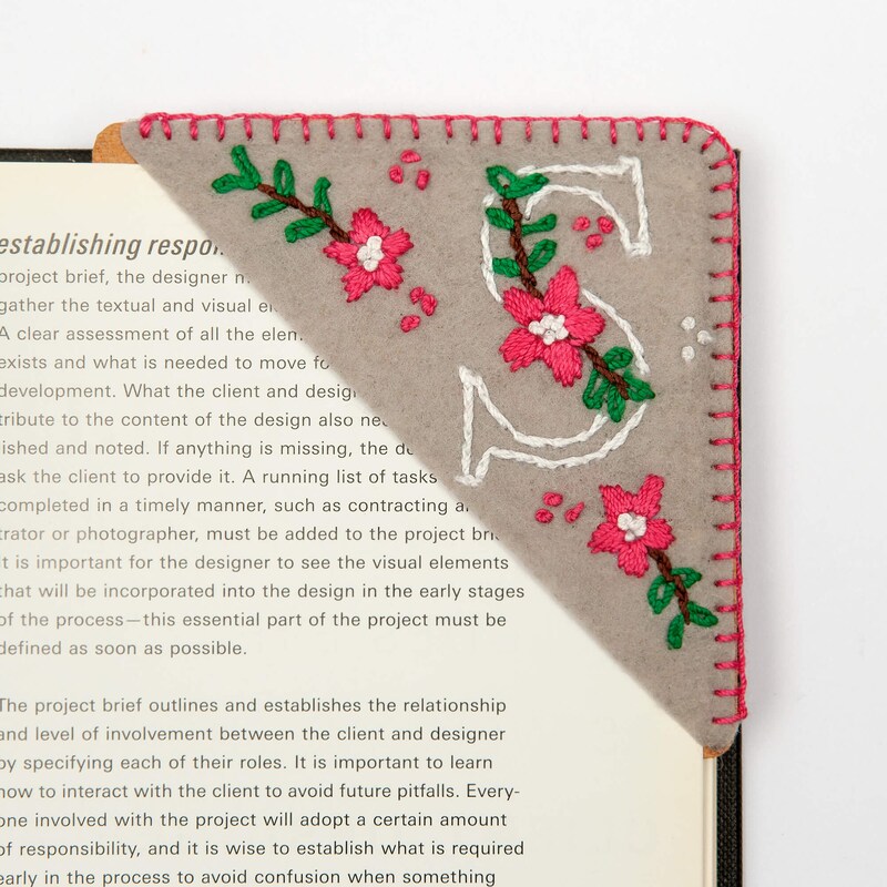 Monogrammed Bookmark - Etsy