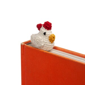 Handmade Amigurumi Chicken Bookmark Gift for Book Lovers, Farmhouse ...