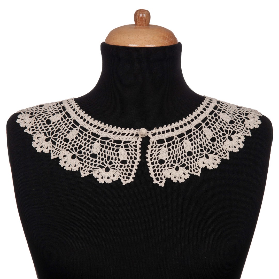 Peter Pan Collar, Classical Style Removable Woman's Handmade Peter Pan ...
