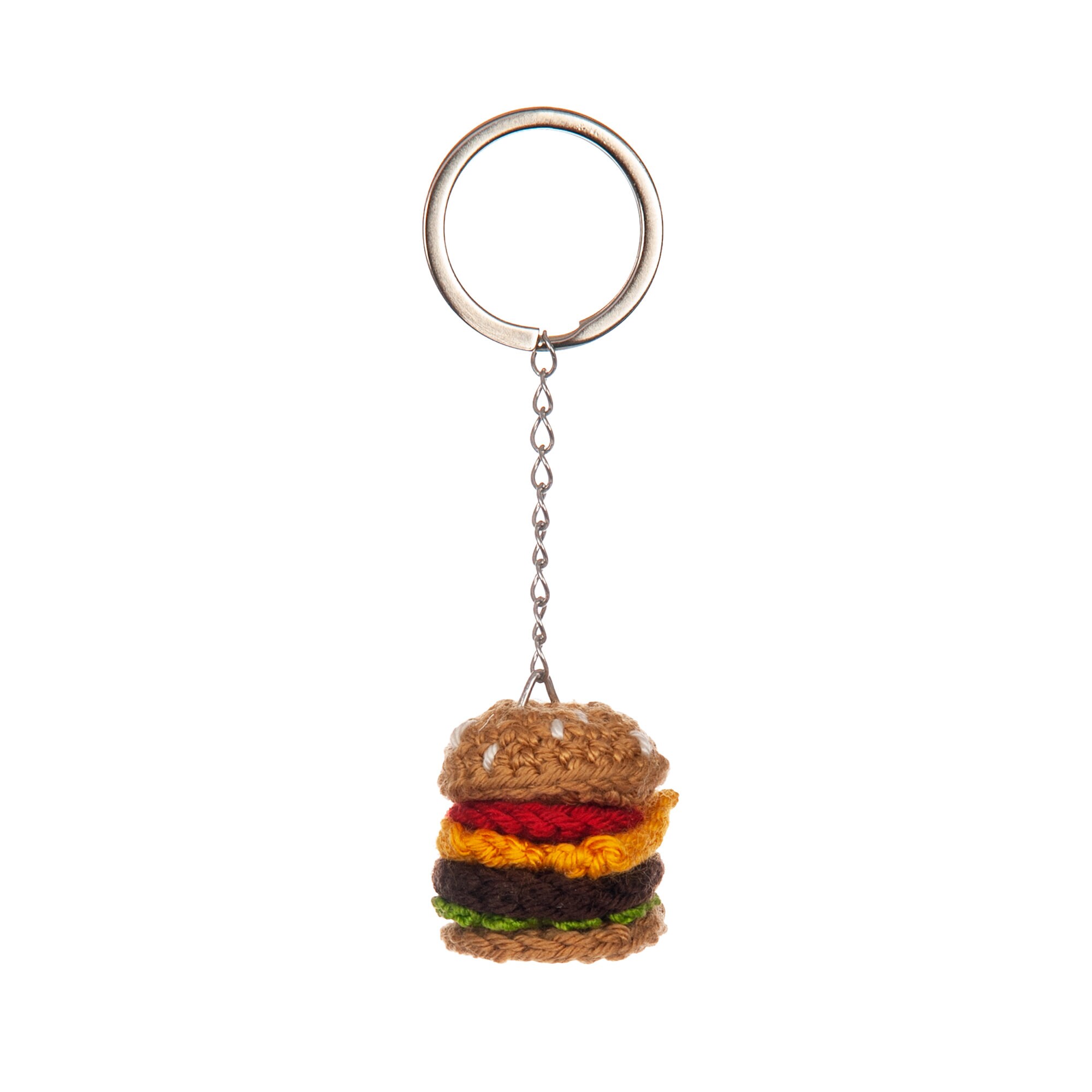 Handmade Crochet Amigurumi Hamburger Keychain Fun Gift - Etsy
