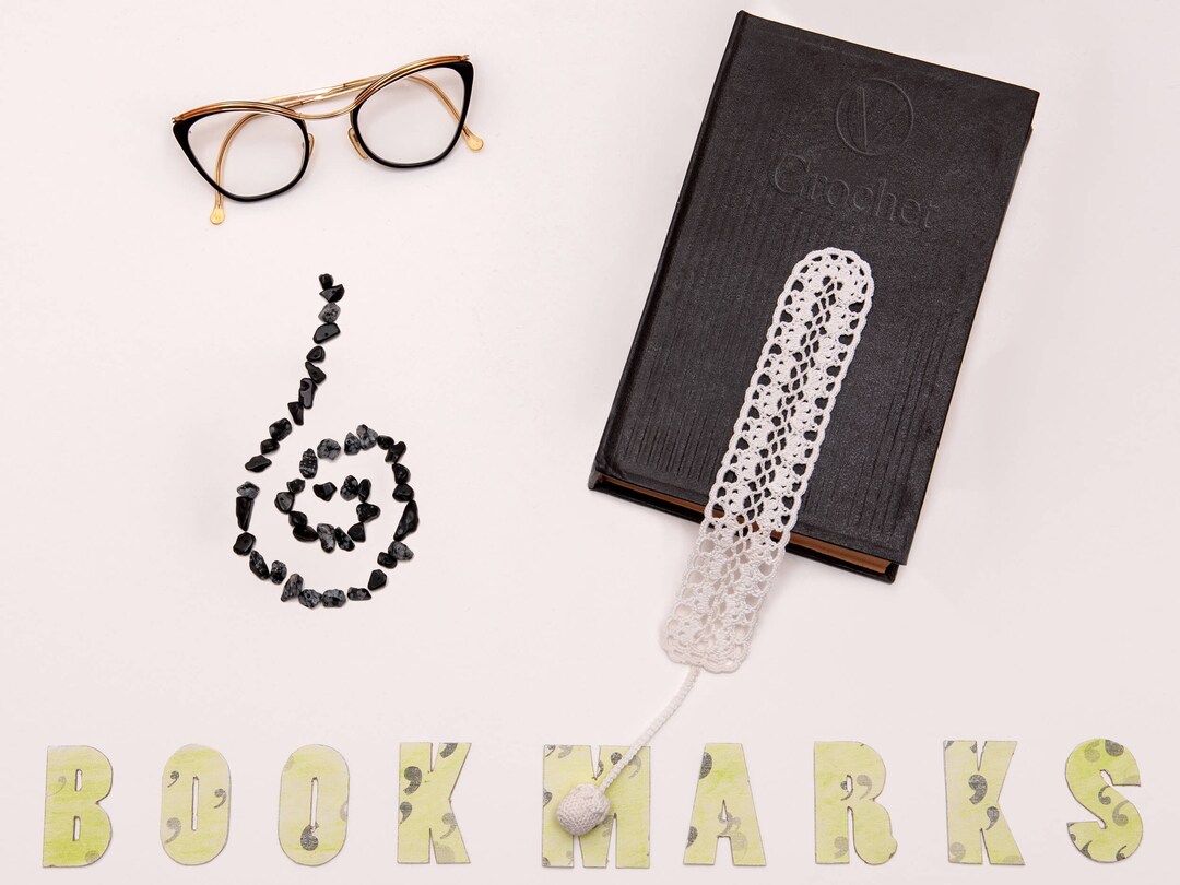 Handmade Crochet Crown Bookmark With Tassel, Customizable Cotton Book ...
