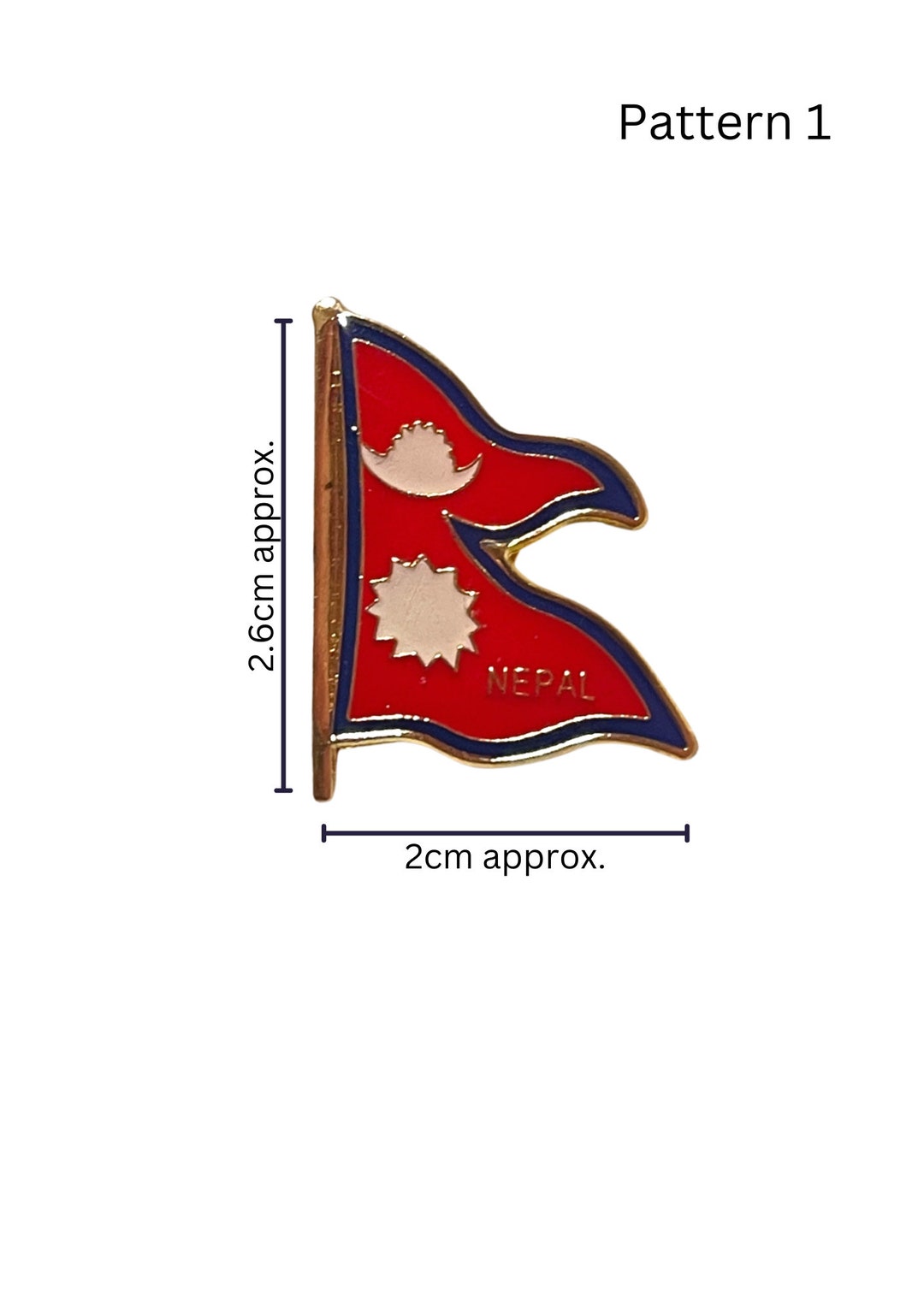 Nepal Flag, Crossed Khukuri , Nepal Map Pin/badge/brooch, Brass Pin ...