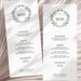 Baptism Menu Card Template, Editable Cute Wildflower Christening Menus ...